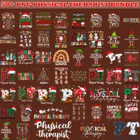 Physical Therapy Christmas Trees Png Jpg - Etsy