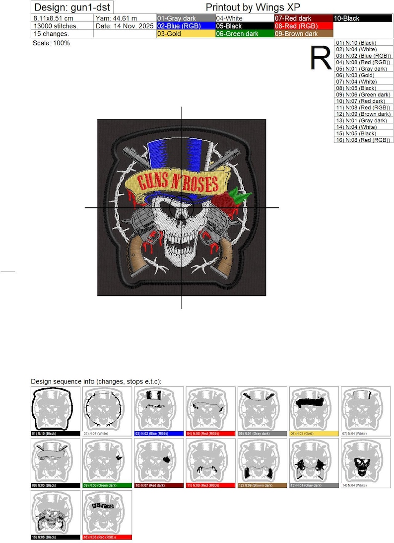 Rock Band Embroidery Design - Retro Metal Music Digital File - Heavy ...