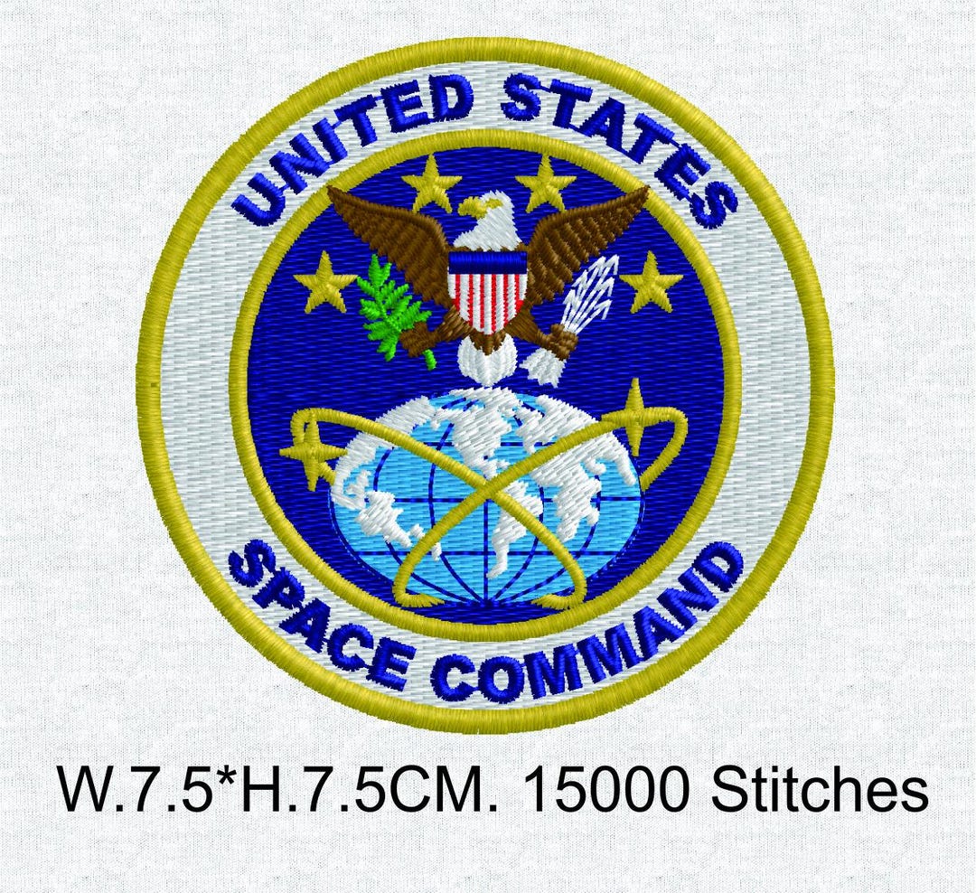 United States Space Command Machine Embroidery Design - US Space Force ...