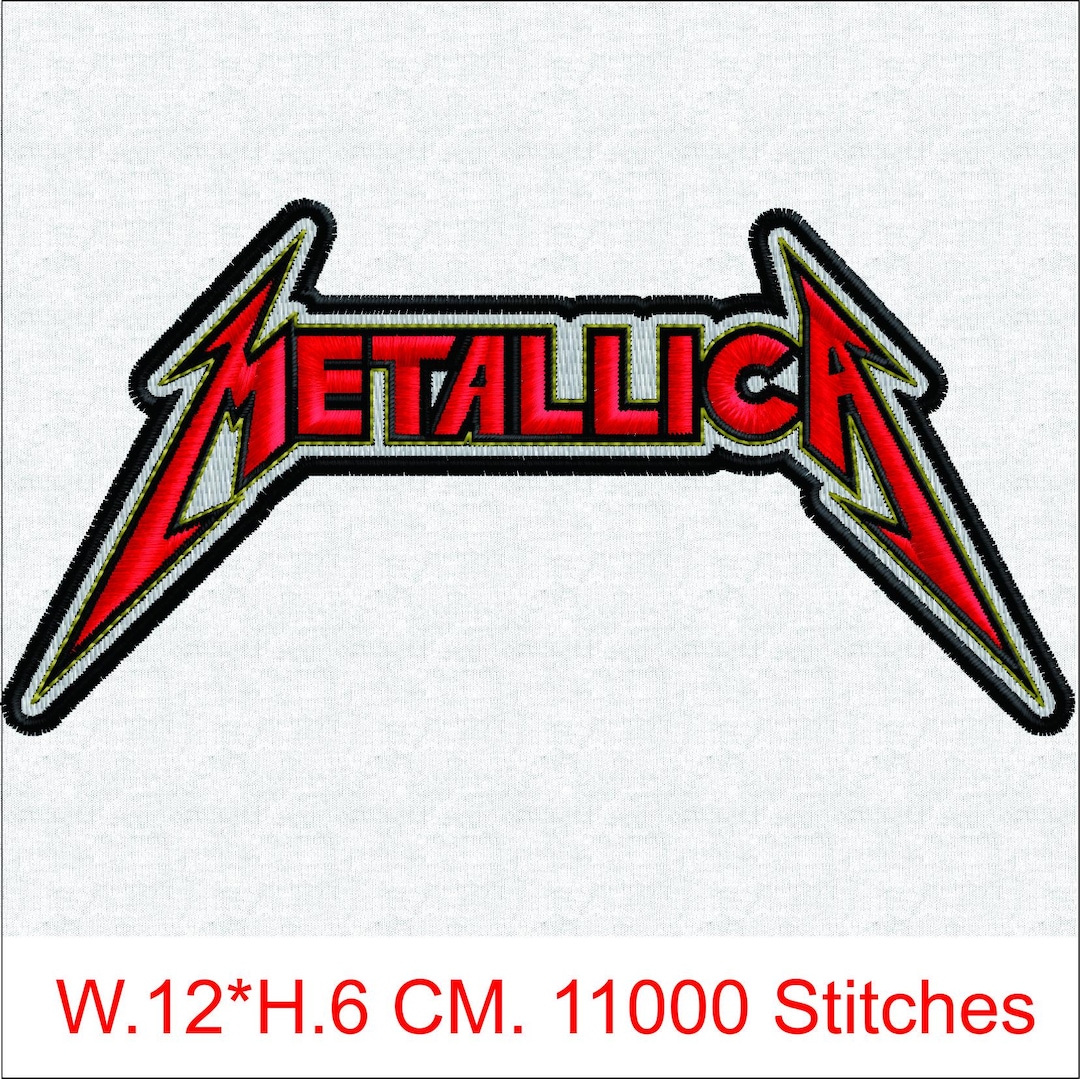 Rock Band Embroidery Design - Retro Metal Music Digital File - Heavy ...