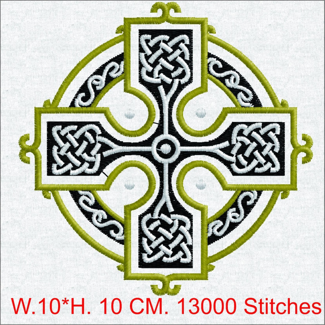 Celtic Cross Embroidery Design - Christian Knot Pattern F- Religious ...