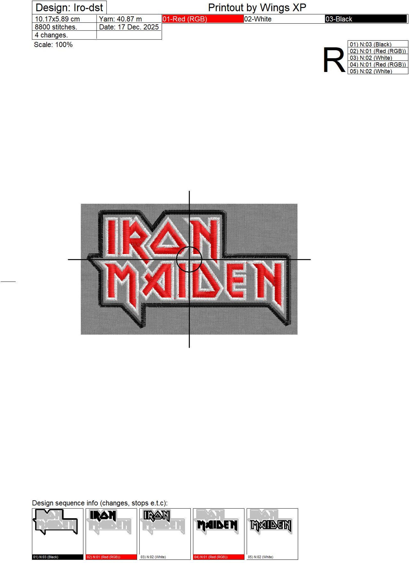 Rock Band Embroidery Design - Retro Metal Music Digital File - Heavy ...