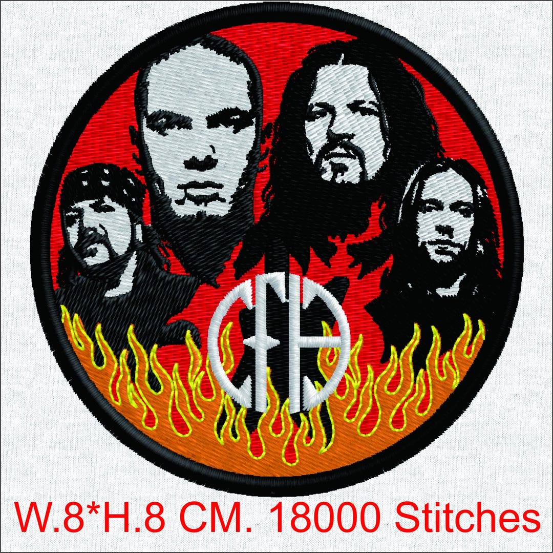 Heavy Metal Band Embroidery Design - Rock Music Legend Patch - Digital ...