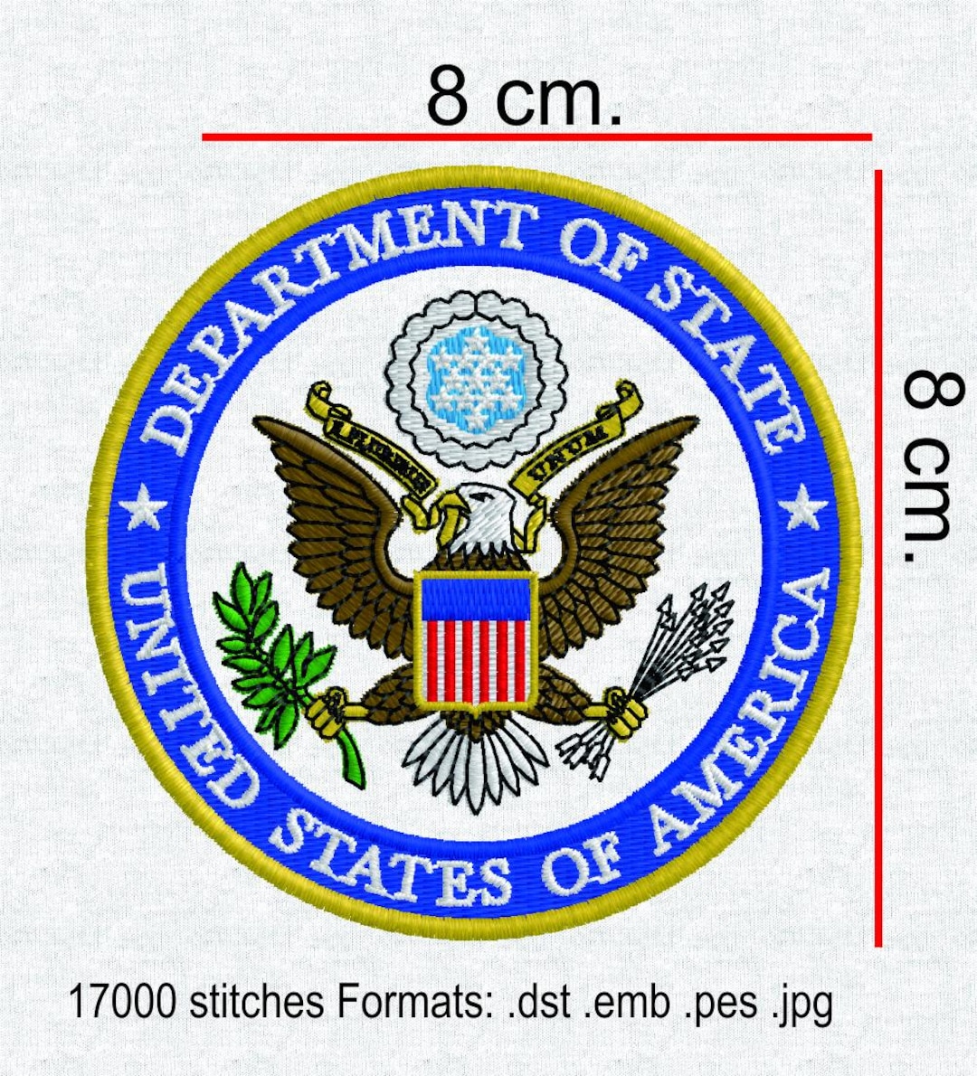 US Department of State Seal Machine Embroidery Design Official Emblem ...