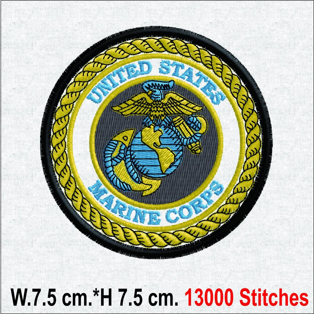 USMC EGA Embroidery Design: Marine Corps Emblem Patch File (digital ...