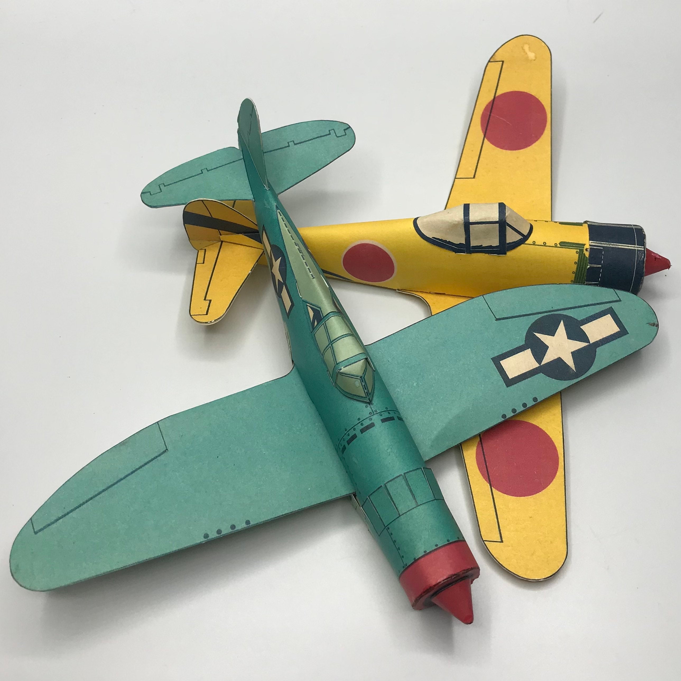 Set of Two WWII Paper Airplanes, Jack Armstrong Wheaties Box Toys ...
