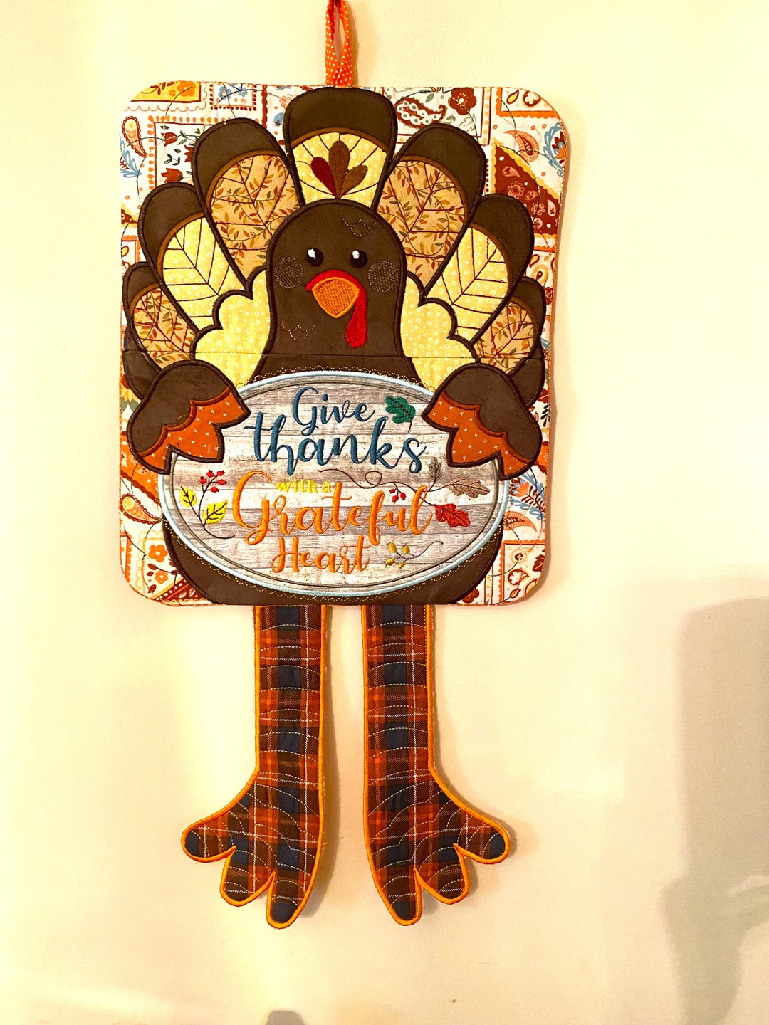 Thanksgiving Decor, Custom Made Turkey Wall Hanging, Thanksgiving Wall ...