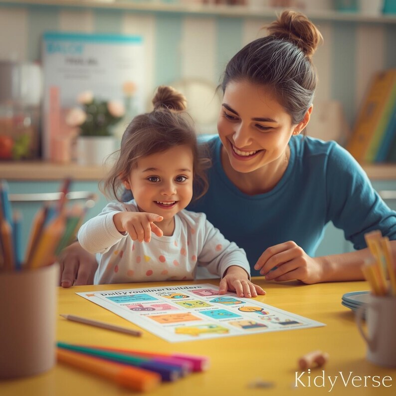 Printable Kids Routine Chart: Visual Schedule for Autism & ADHD (PDF ...