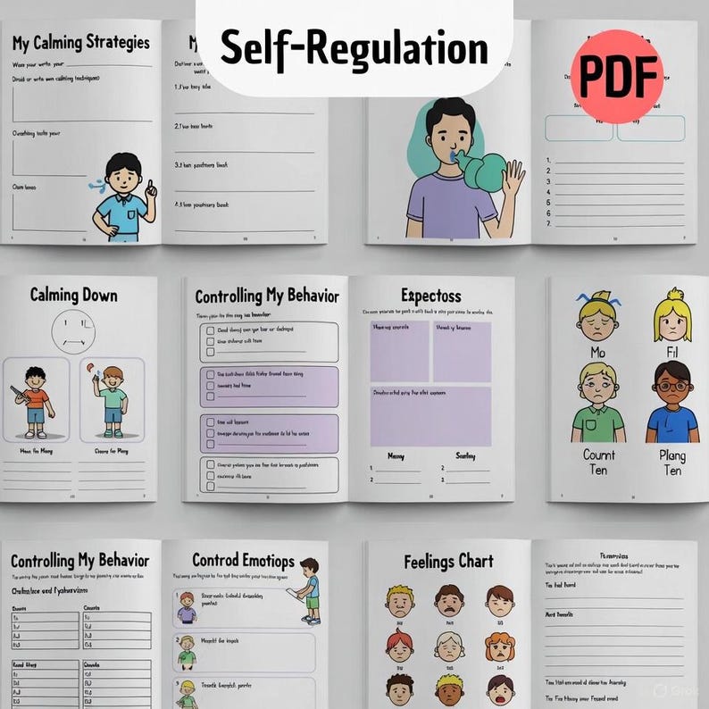 Self Regulation Skills Workbook for Kids | Calm, Focus & Emotional ...