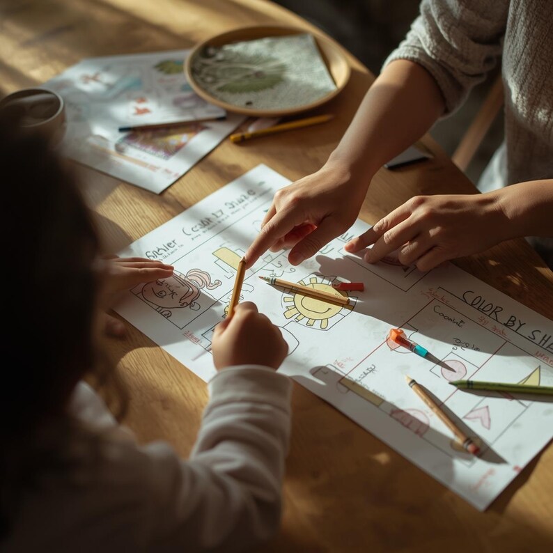 Color by Shape for Kids | Preschool Shapes Printable | Educational ...