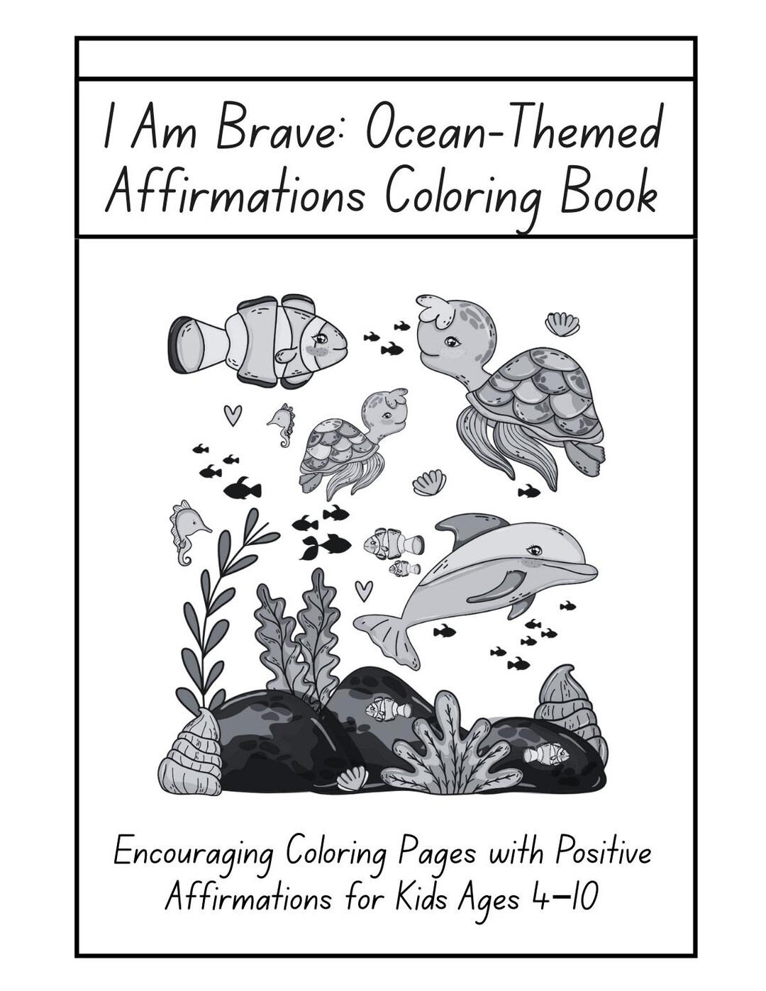 Printable Ocean-themed Affirmations Coloring Book for Kids - Etsy