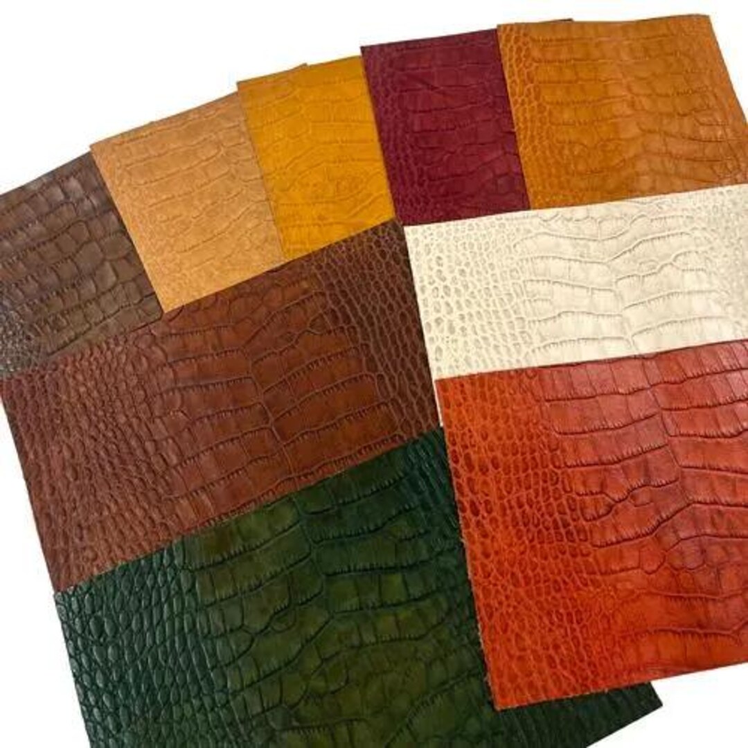 Cocco Bandeira Leather Panel - Crocodile Embossing,cowleather ...