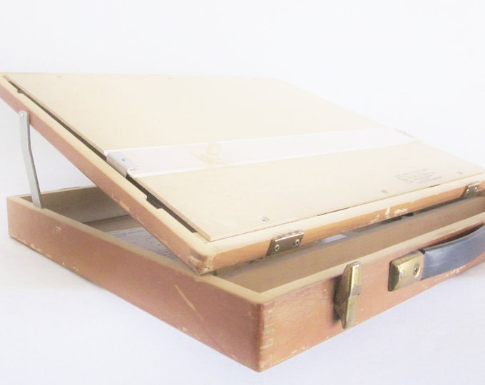 Vintage Drafting Table Board Box Artist Paint Box Architect Easel ...