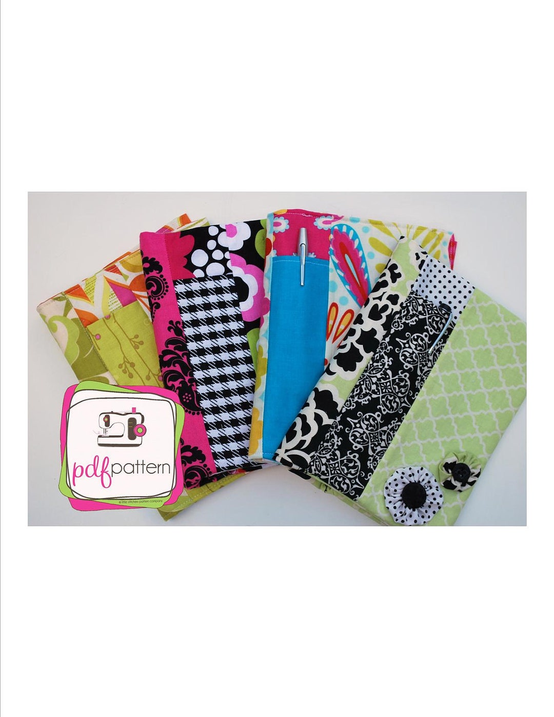 Pdf Spiral Fabric Notebook Cover Sewing Pattern (now in 2 Sizes ...