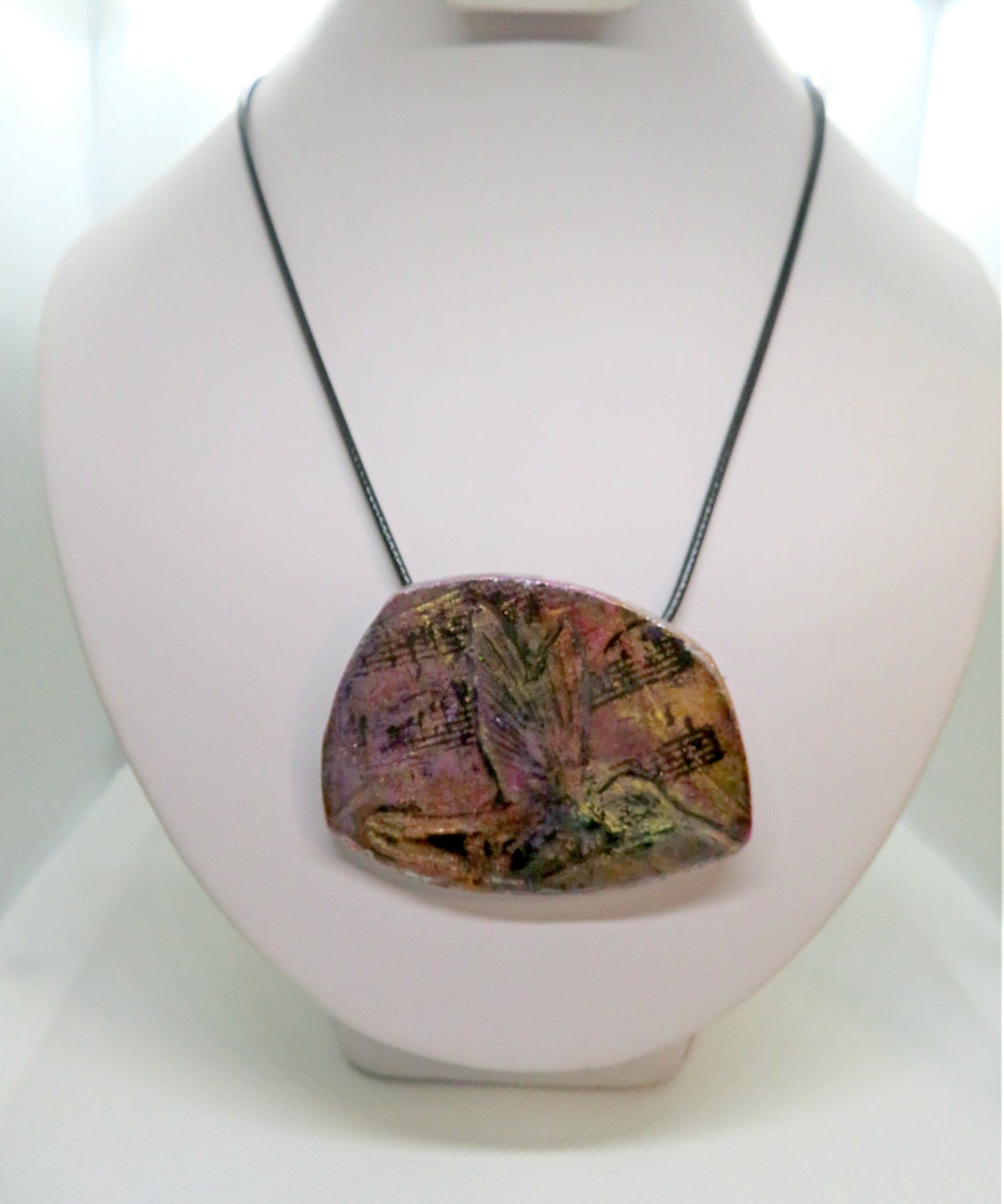 Colibri Focal Pendant Necklace, Gift for Her, Fancy Necklace, Polymer ...