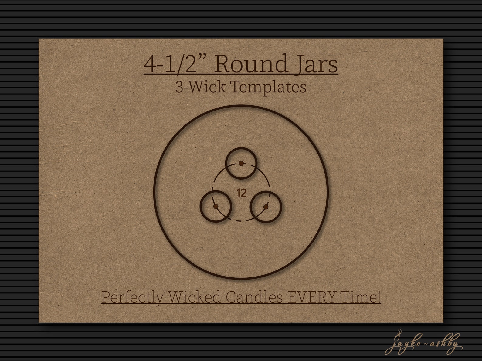 4-1/2 Round 3-wick Candle Wick Centering Template - Etsy