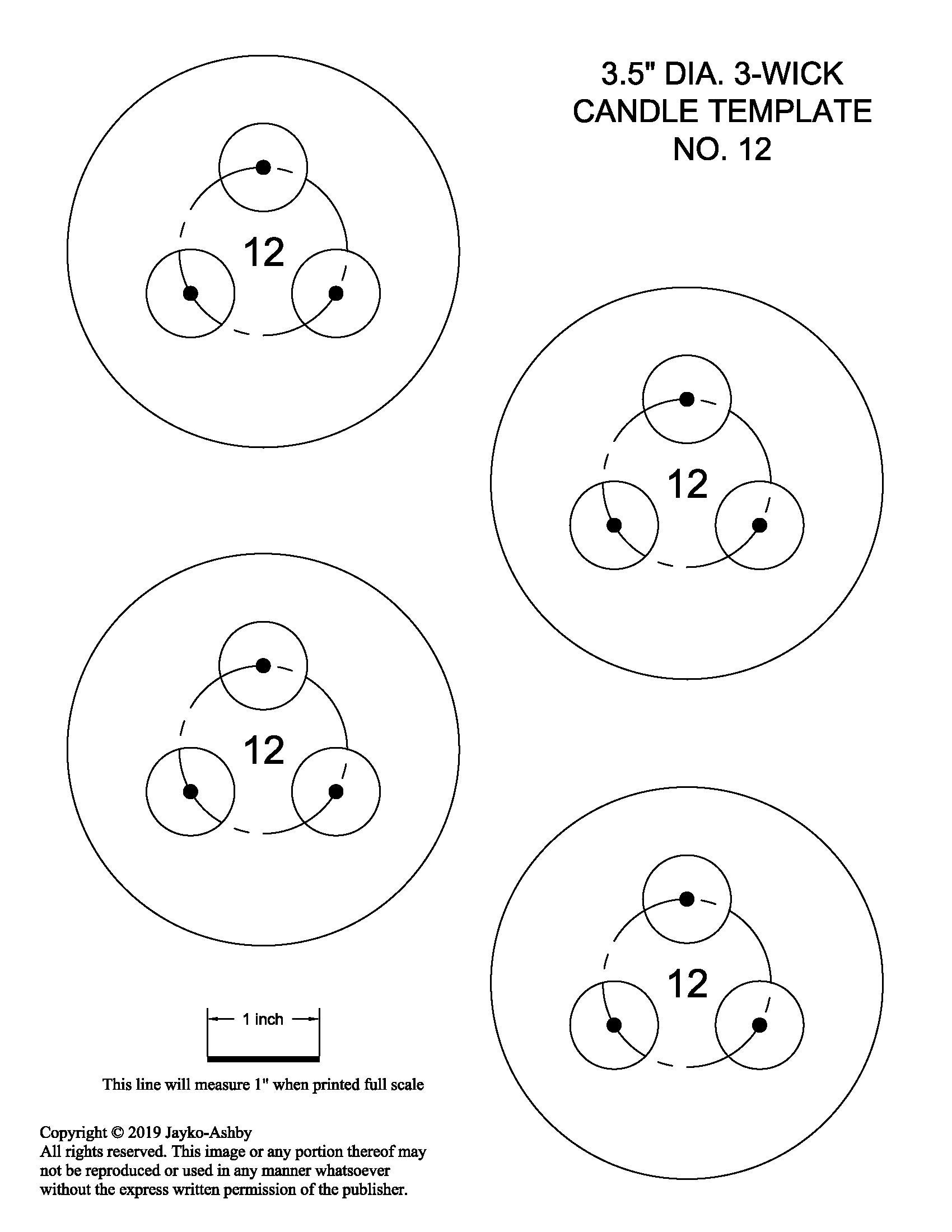 Wick Centering Template Bundle | Round Candle Jars | Candle Making ...