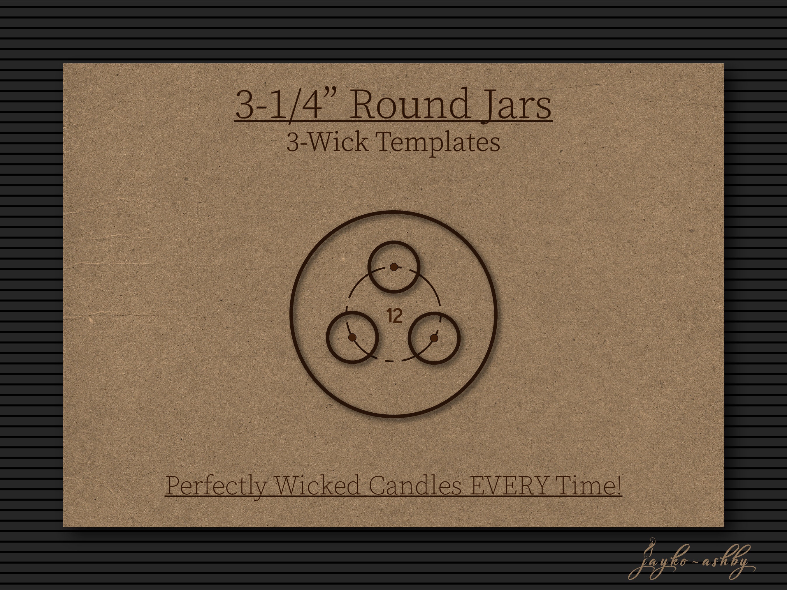 3-1/4 Round 3-Wick Candle Wick Centering Template | Etsy