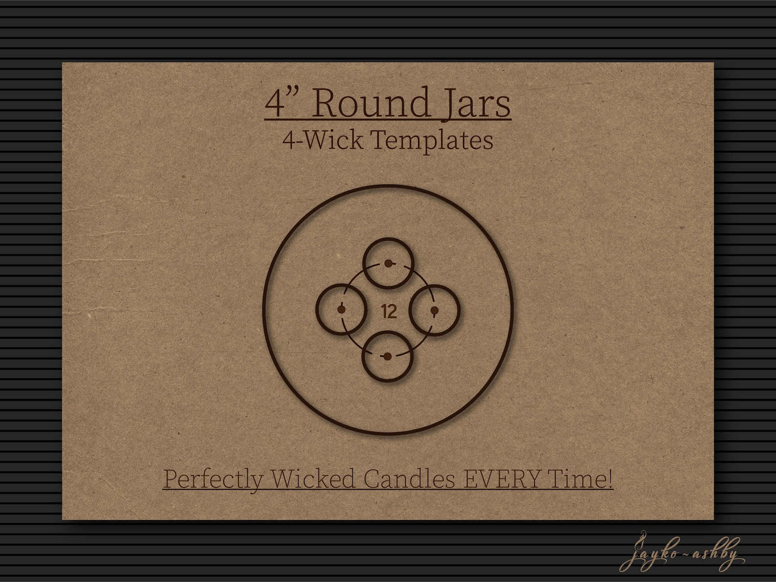 4 Round 4-Wick Candle Wick Centering Template | Etsy