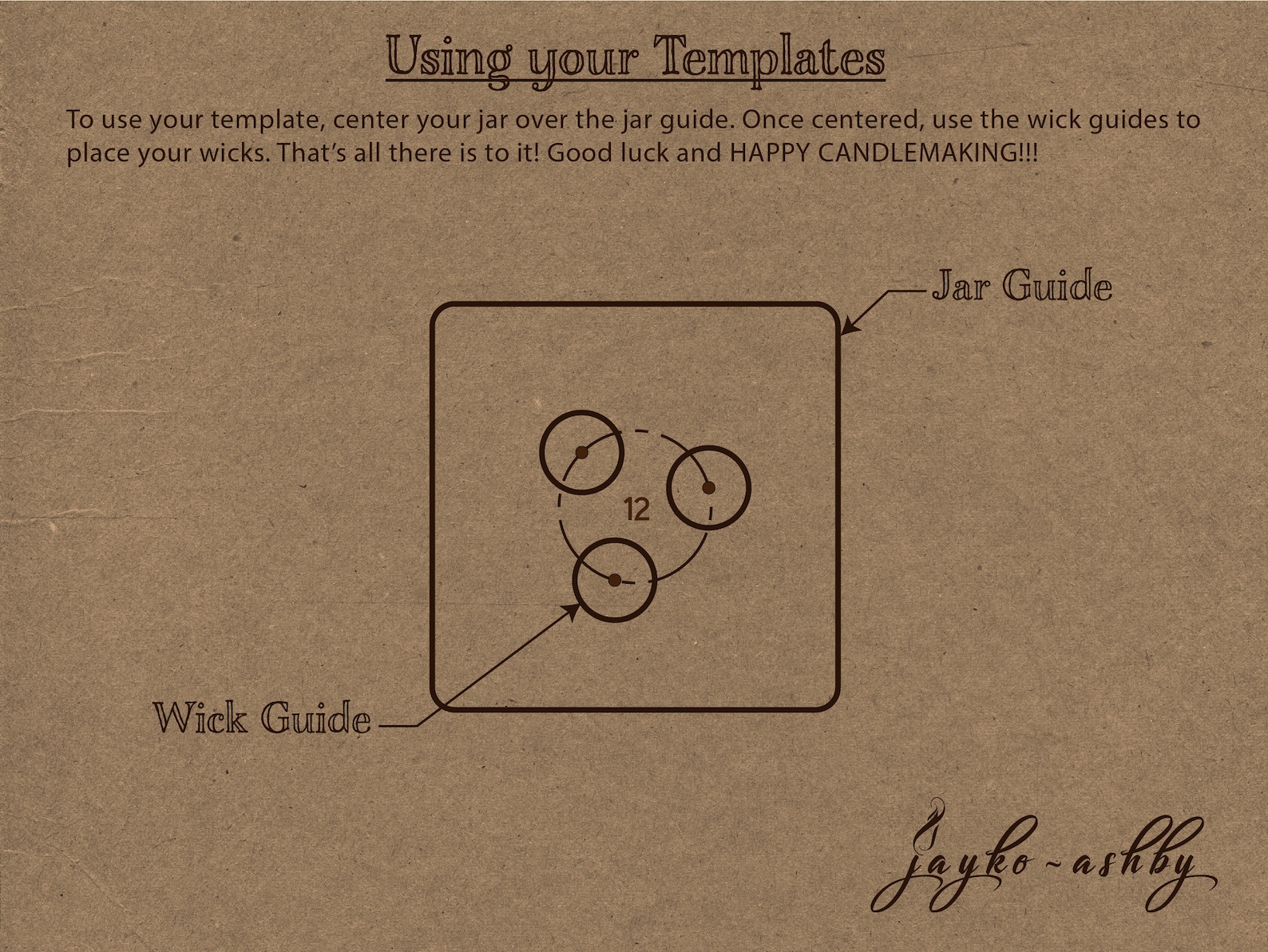 Wick Centering Template Bundle | Round and Square Candle Jar | Candle ...