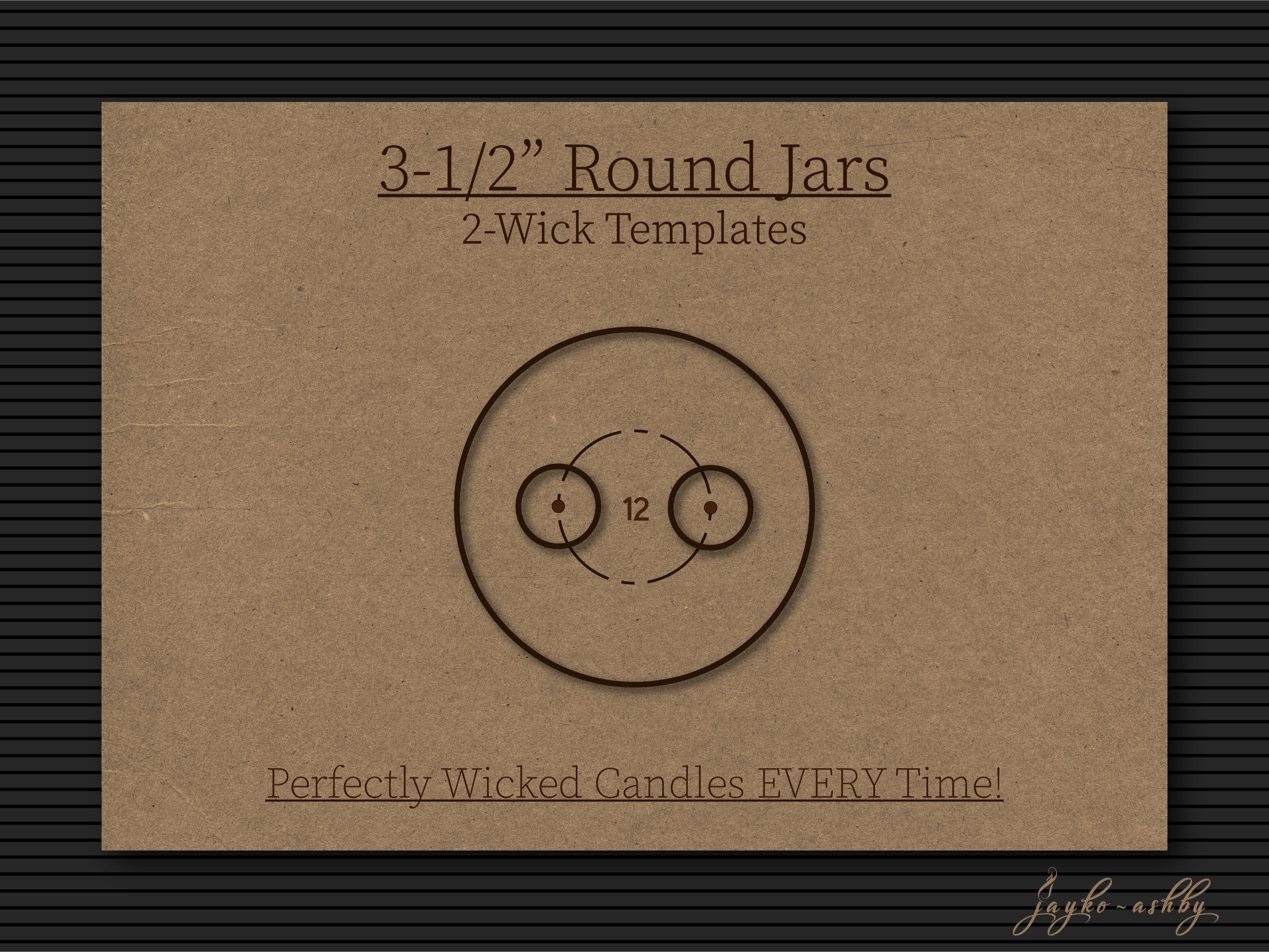 3-1/2 Round 2-wick Candle Wick Centering Template | Etsy