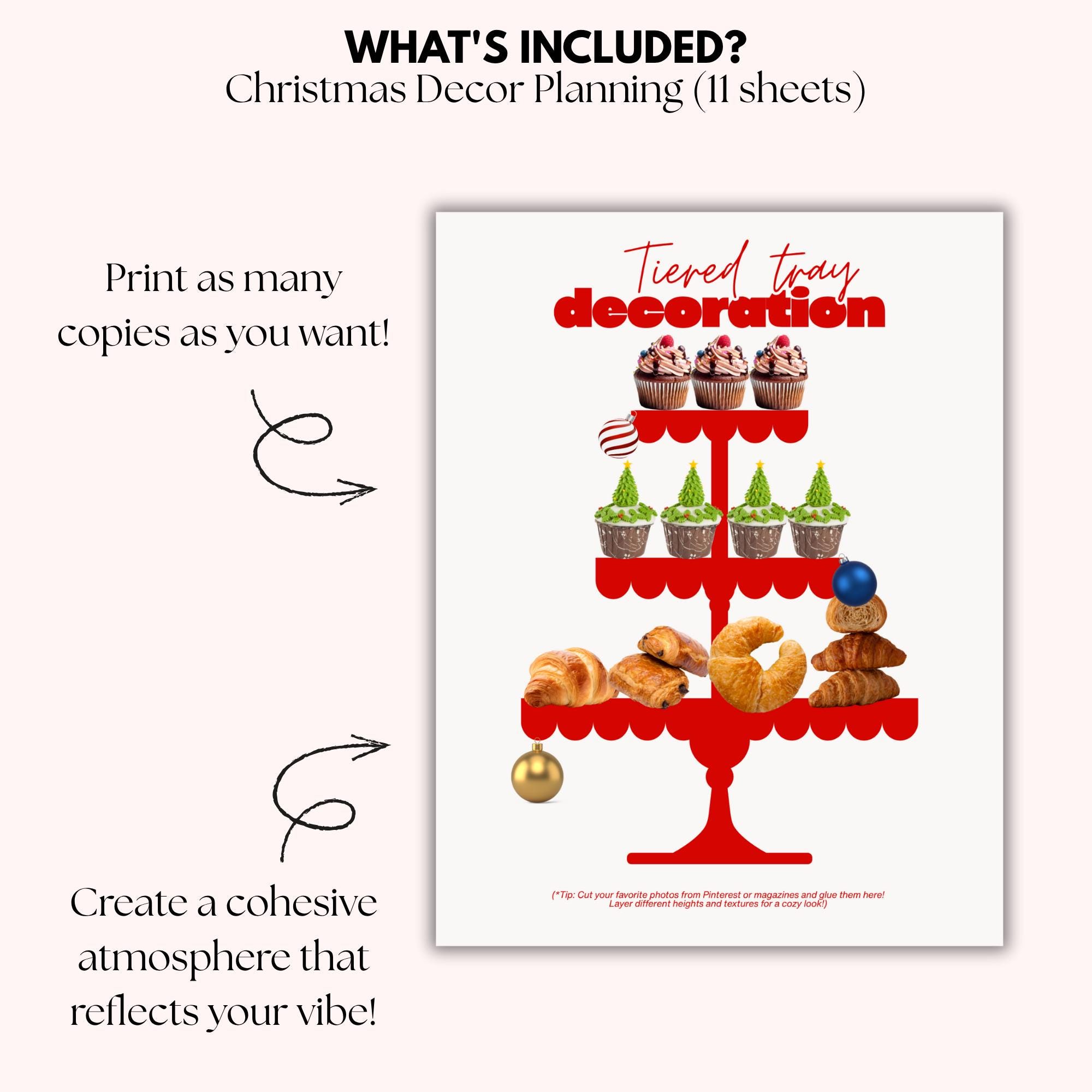 Christmas Decoration Planner Printable: Festive Red Holiday Season ...