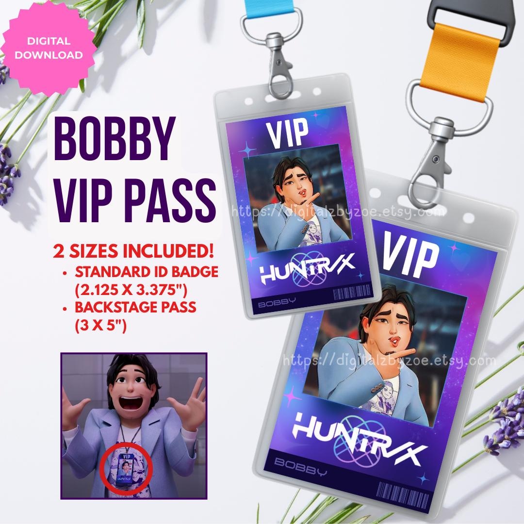 Bobby VIP Pass | Kpop Demon Hunters Printable | Kpop Demon Hunters ...