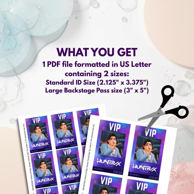 Kpop Demon Hunters Bobby VIP Pass | Cosplay Prop (digital Download) - Etsy