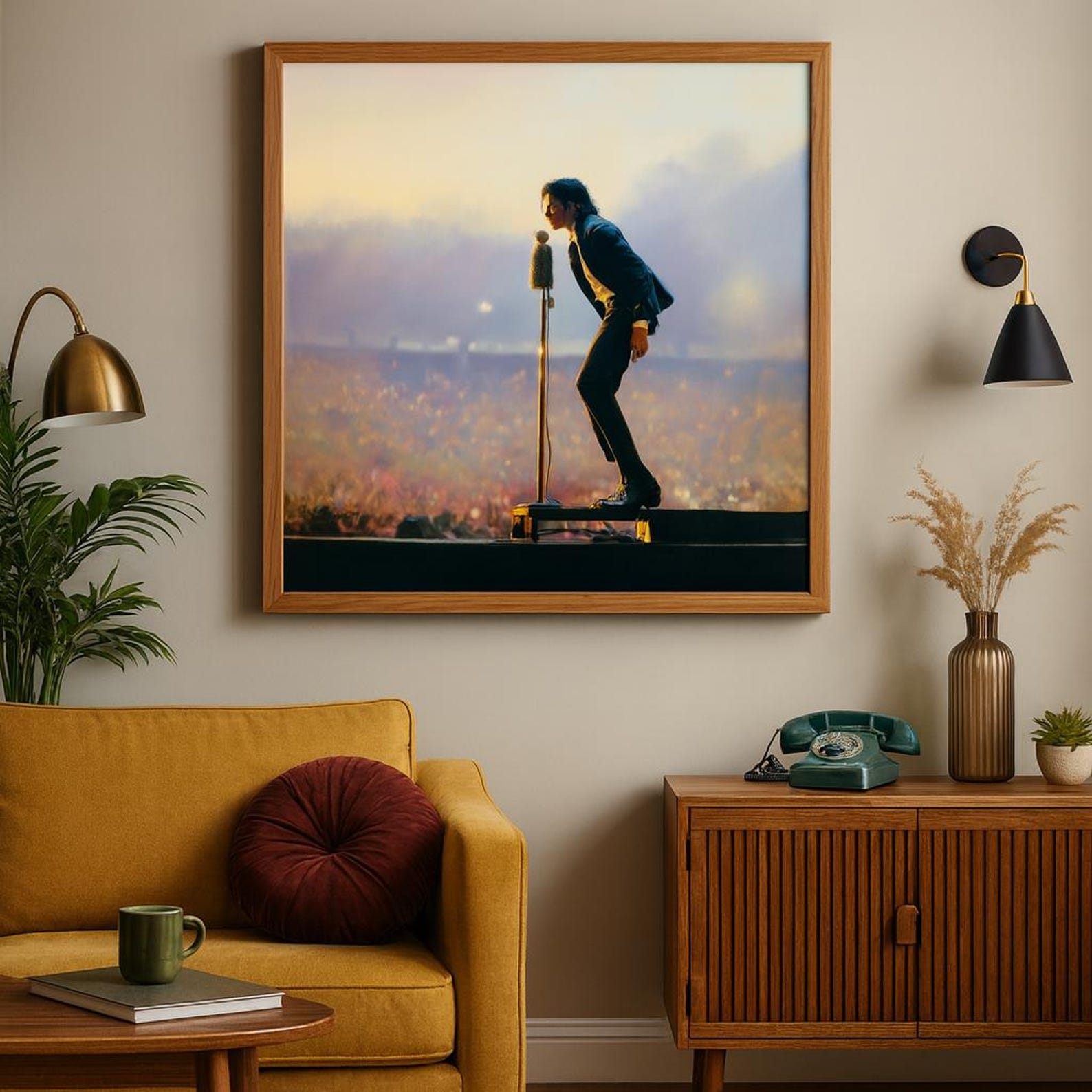 Michael Jackson Oil Painting Style Art – Iconic Concert Stage ...