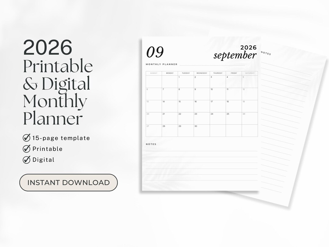 2026 Minimalistic Digital/printable Planner - Etsy