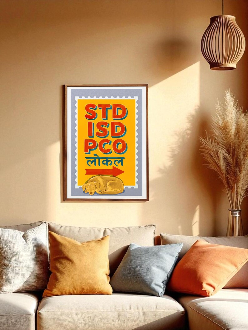 Indian STD ISD Sign Art Print: Nostalgic Retro Decor (digital Download ...