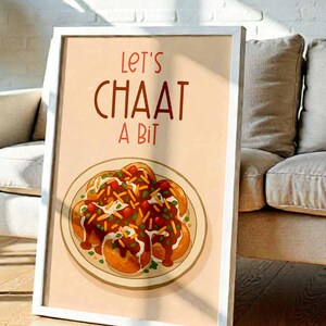 Indian Chaat Poster – Funny Food Pun Kitchen Art (digital Download) - Etsy