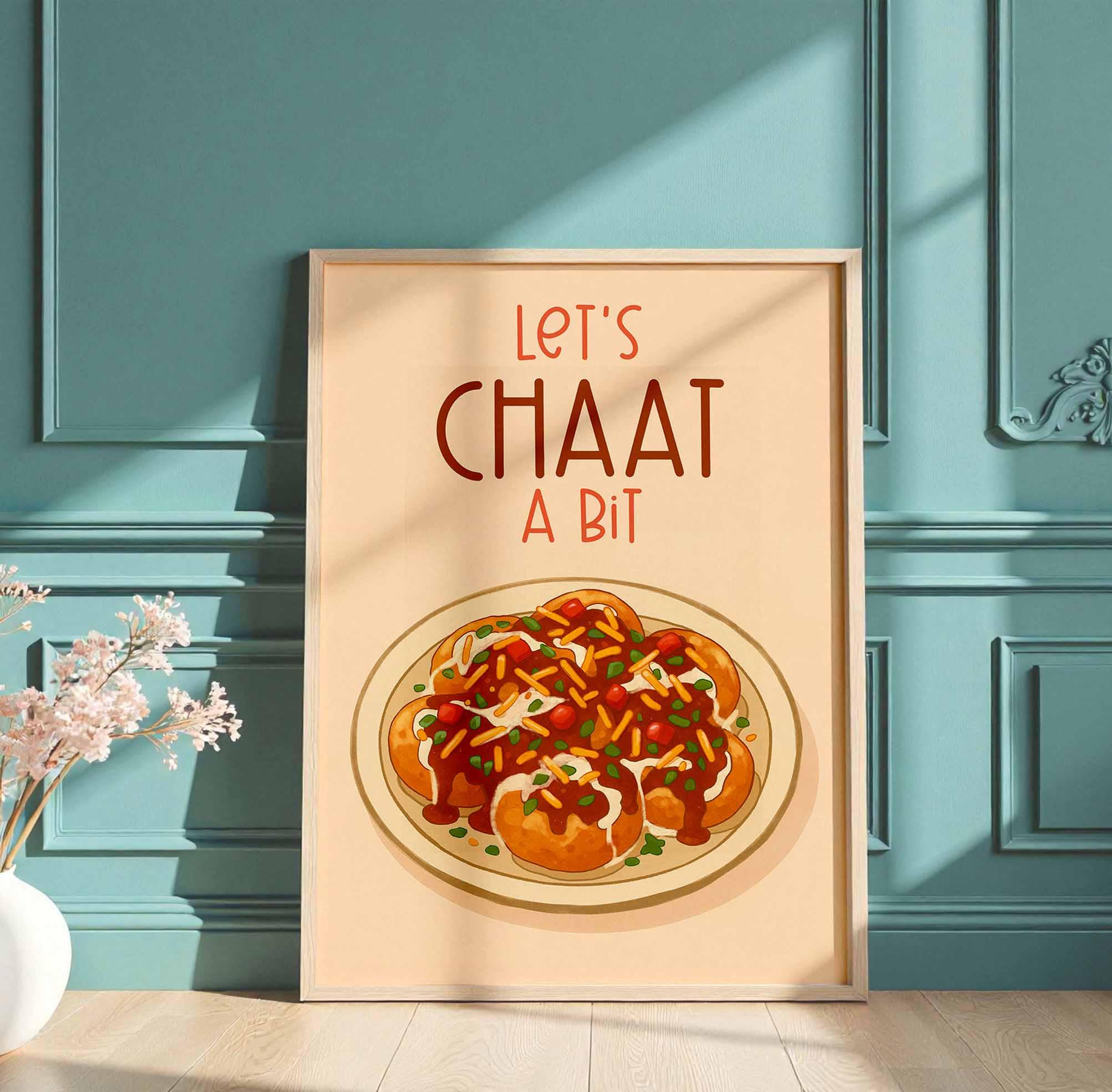 Indian Chaat Poster – Funny Food Pun Kitchen Art (digital Download) - Etsy