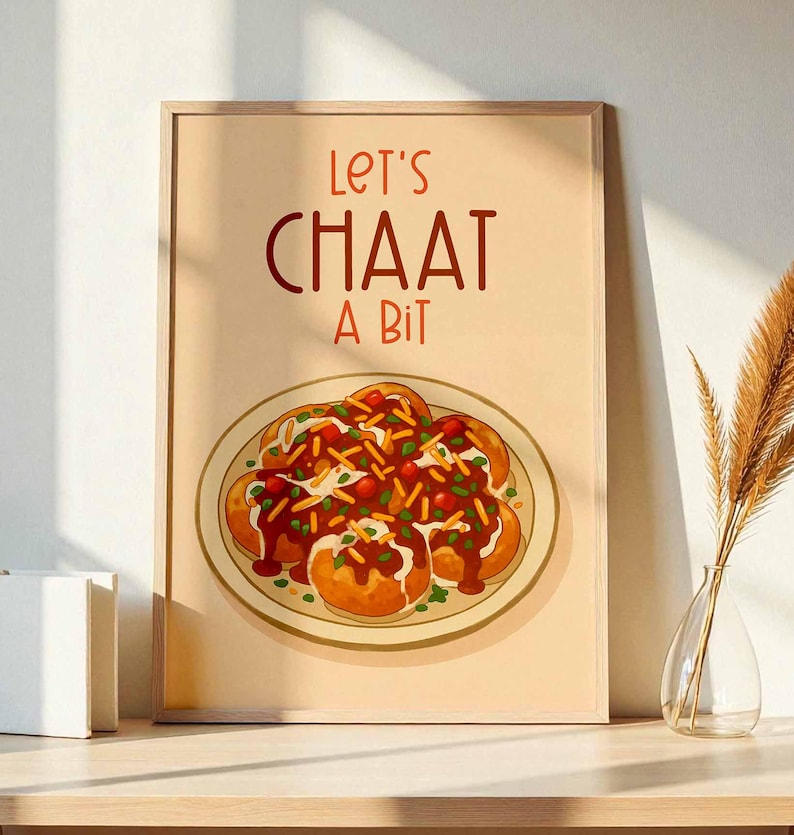 Indian Chaat Poster – Funny Food Pun Kitchen Art (digital Download) - Etsy