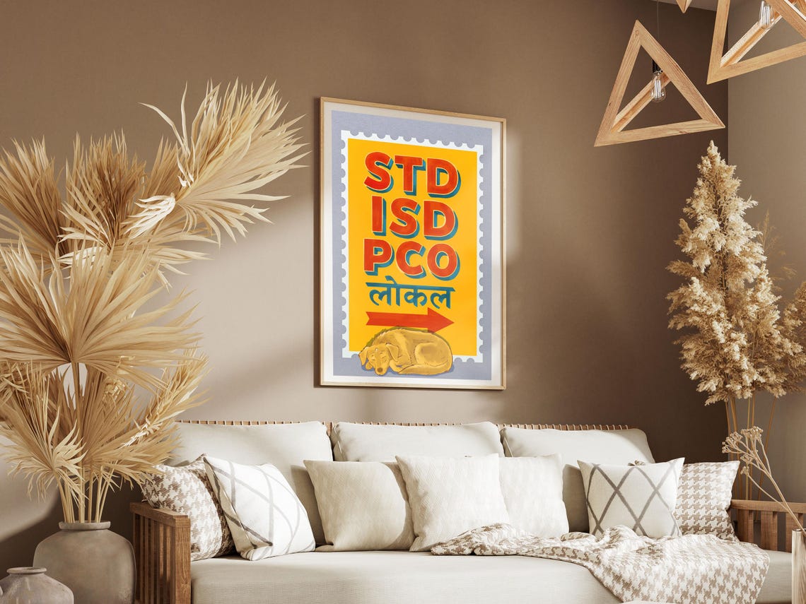 Indian STD ISD Sign Art Print: Nostalgic Retro Decor (digital Download ...