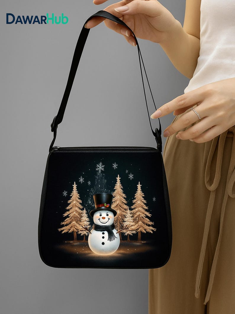 Christmas Snowman Crossbody Bag, Holiday Party Purse - Etsy
