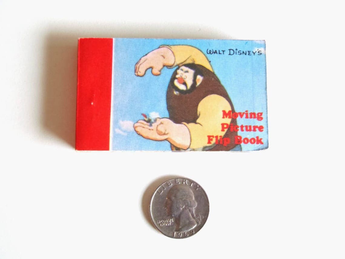 One Walt Disney Productions Flip Book Small Animation Booklet | Etsy