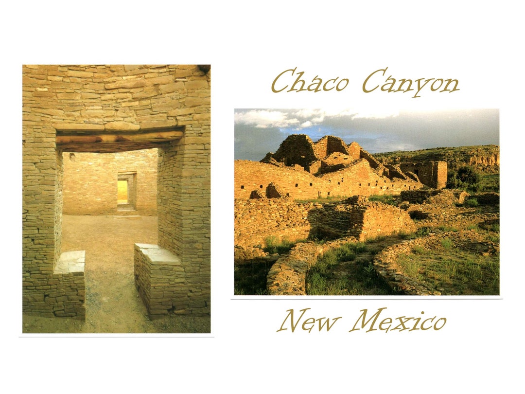 2 Vintage Postcards of Ancient Ruins Chacoan Buildings in - Etsy