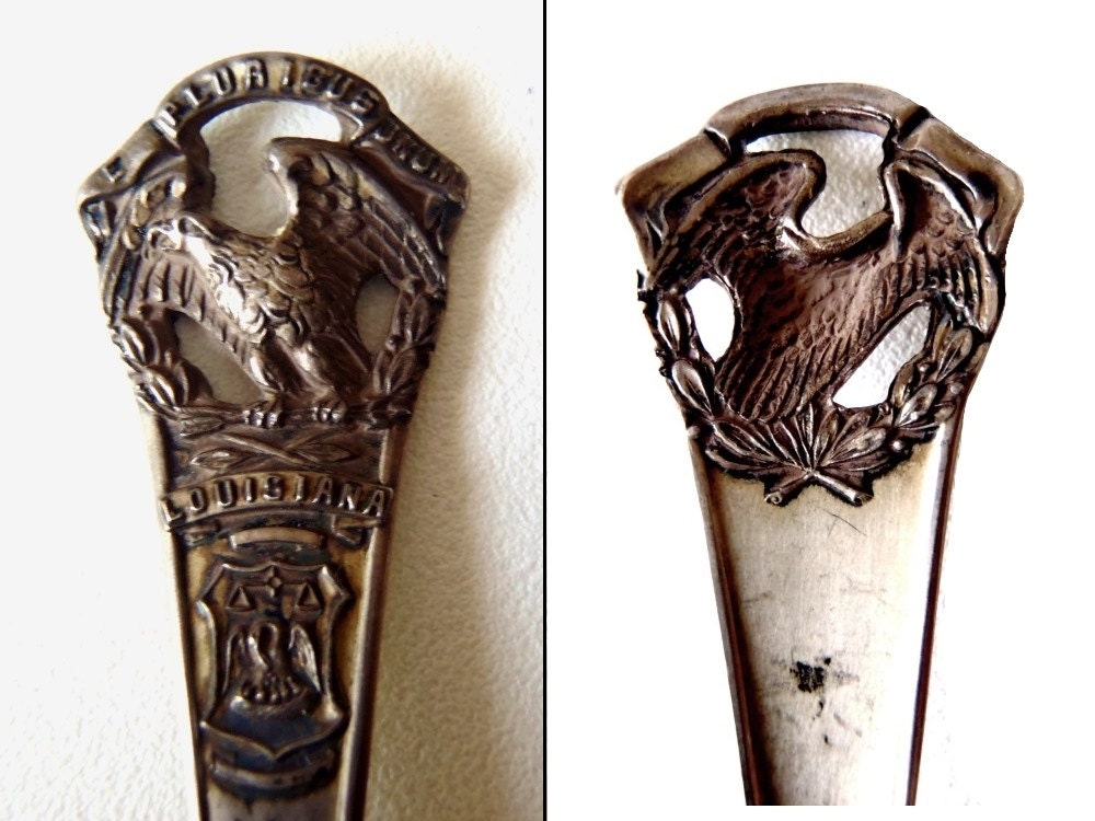 Vintage Louisiana Sterling Silver Souvenir Spoon Weidlich Sterling ...