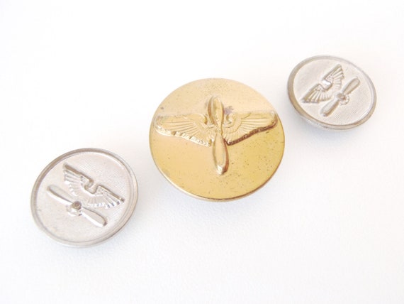 Collectibles Militaria 2 Silvertone Collar Device Lot of 3 Civil Air ...