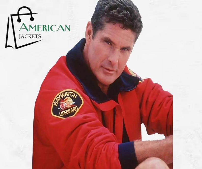 Limited Edition Baywatch David Hasselhoff Jacket – Lifeguard Style Men ...
