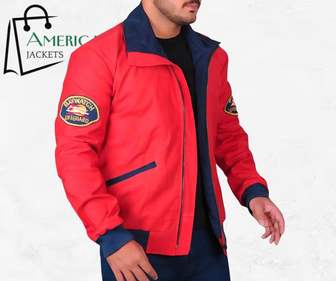 Limited Edition Baywatch David Hasselhoff Jacket – Lifeguard Style Men ...