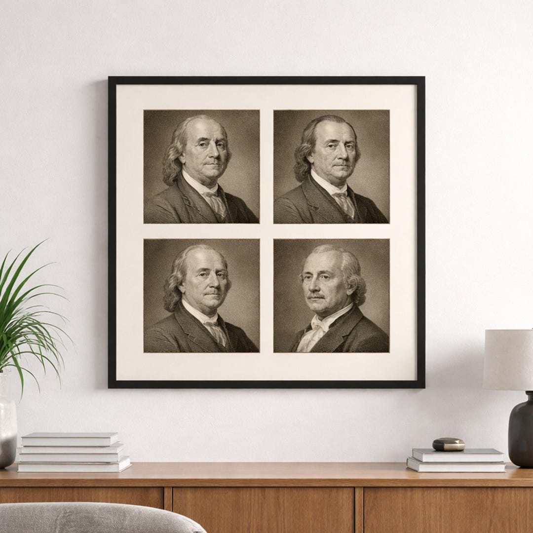 American Founding Fathers Poster – Genuine Historical Engraving ...