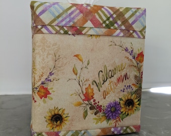 Plastic Canvas Autumn Leaves Boutique Tissue Box Cover - Etsy