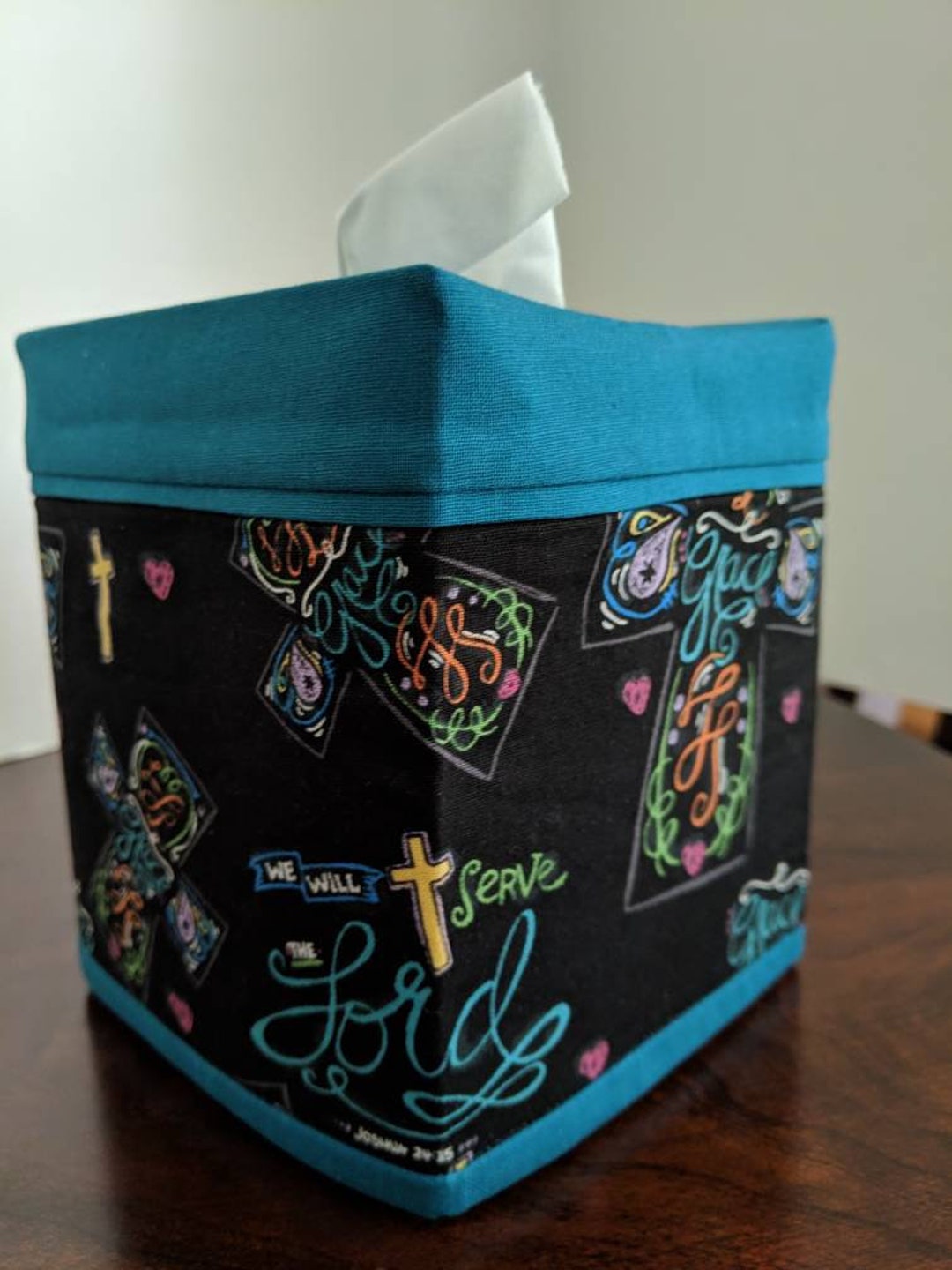 Spiritual Tissue Box Cover - We Will Serve the Lord Joshua 24:15 FREE ...