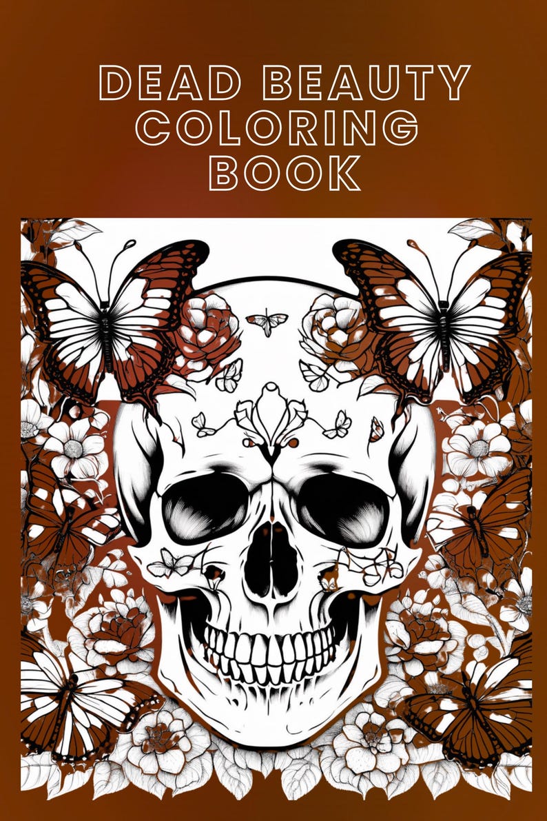 Dead Beauty Coloring Book - Etsy