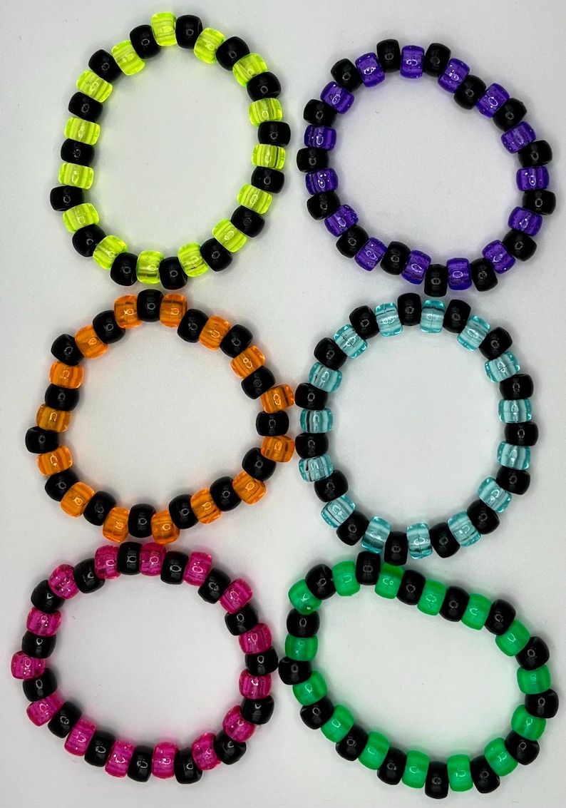 Kandi Scene Emo Bracelets (singles or Custom!) - Etsy Australia