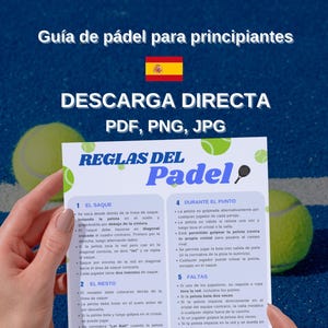 Reglas De Padel Spanish Español (PDF, JPG, PNG) Descarga Instantánea ...