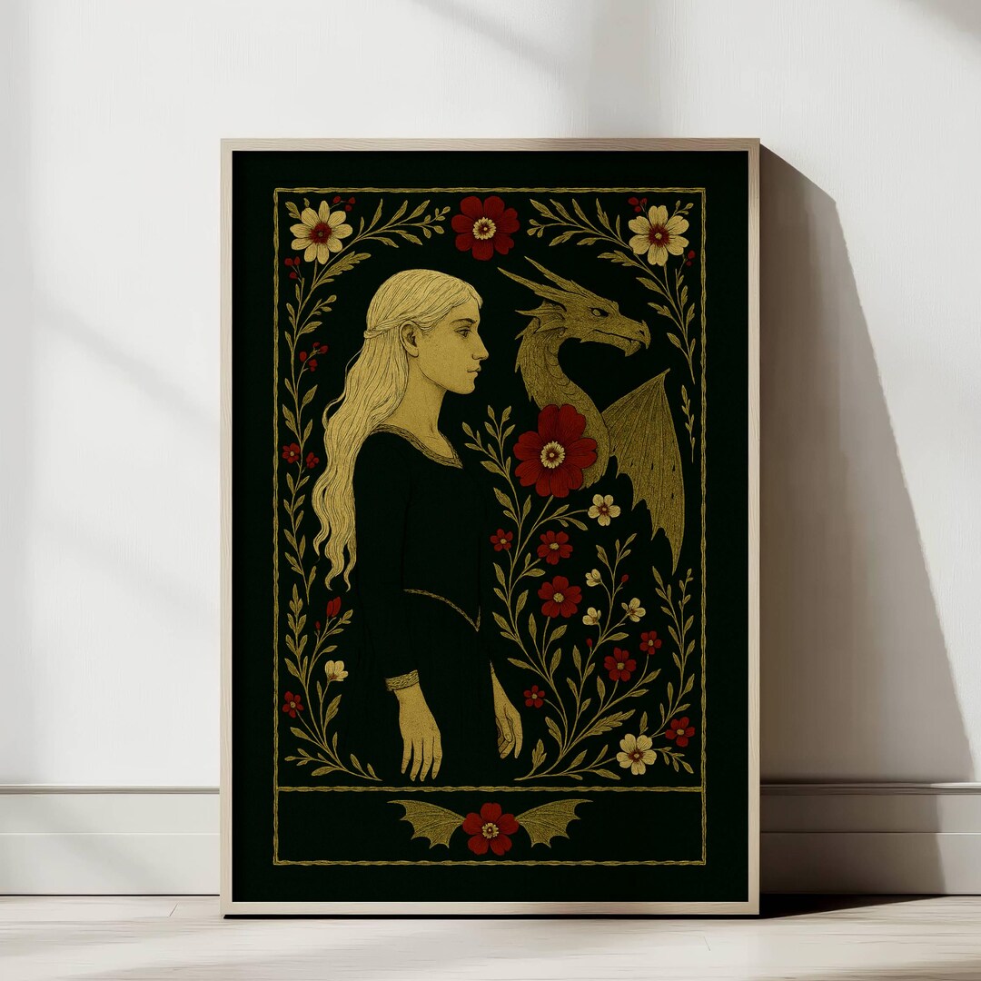 Manon & Abraxos Poster | Throne of Glass Art | Romantasy Fine Art Print ...