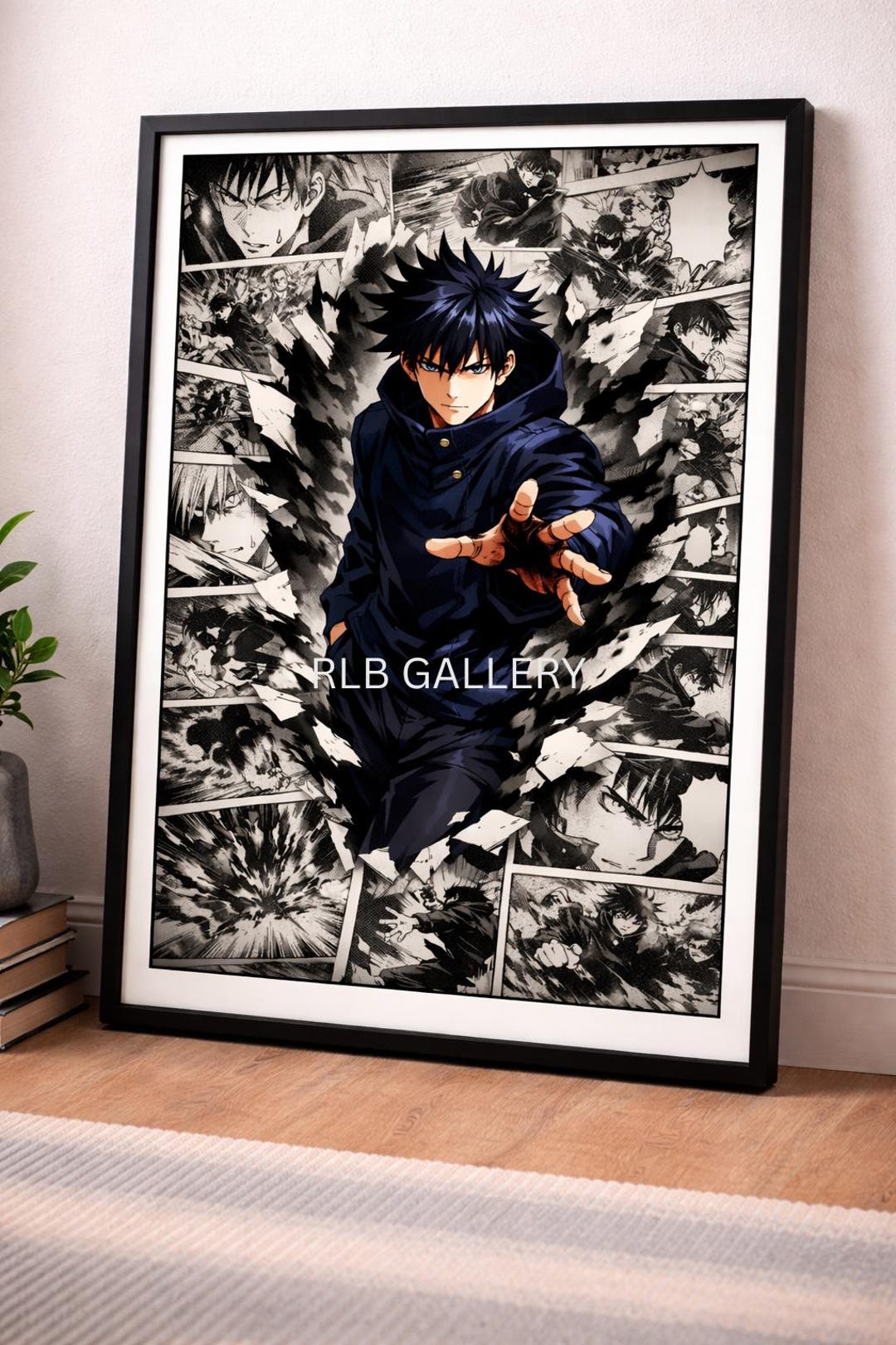 Megumi Fushiguro Inspired Anime Wall Art | Manga Sorcerer Poster ...